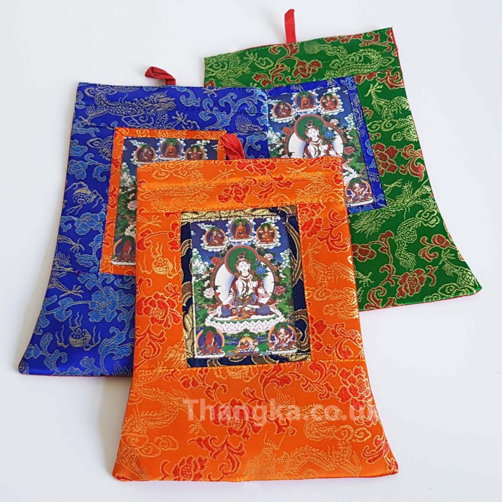 Mini White Tara Thangka - Framed Print - Tibet Enterprise